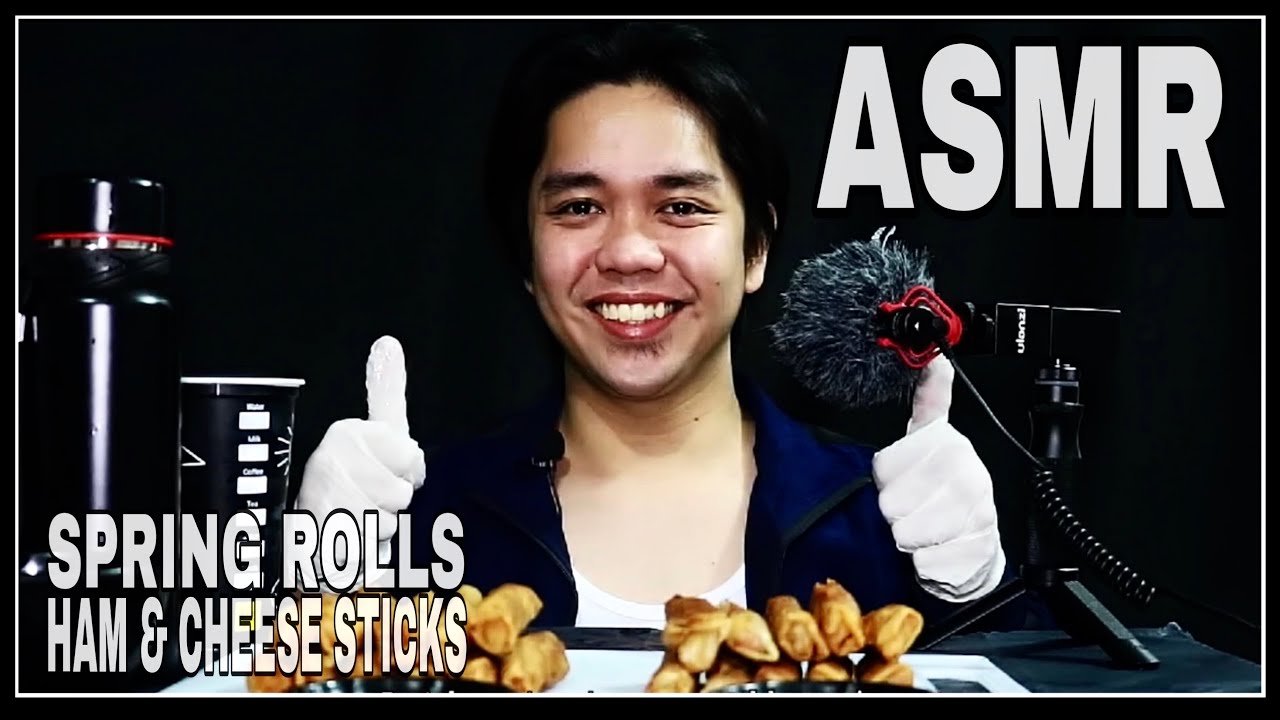 ASMR | SPRING ROLLS + HAM&CHEESE STICKS MUKBANG (NO TALKING) | EATING ...