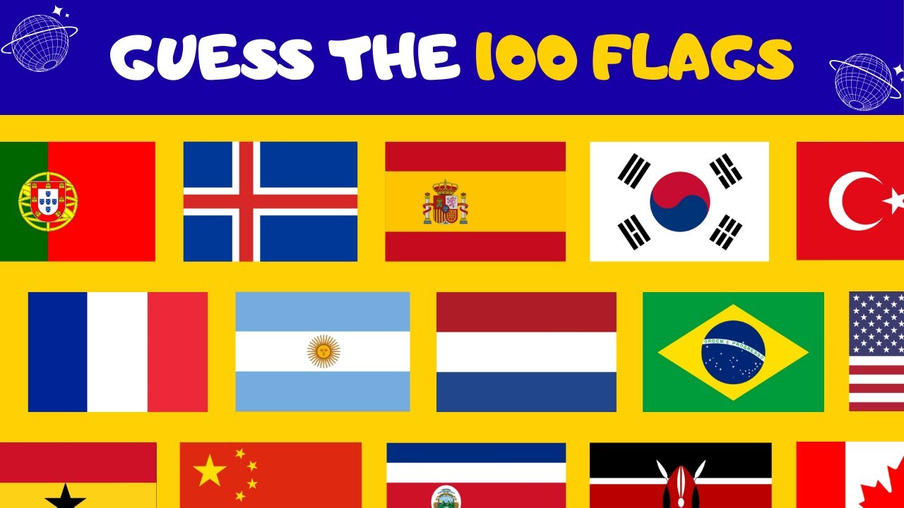 GUESS THE FLAG QUIZ / CAN YOU GUESS THE 100 FLAGS? - YouTube