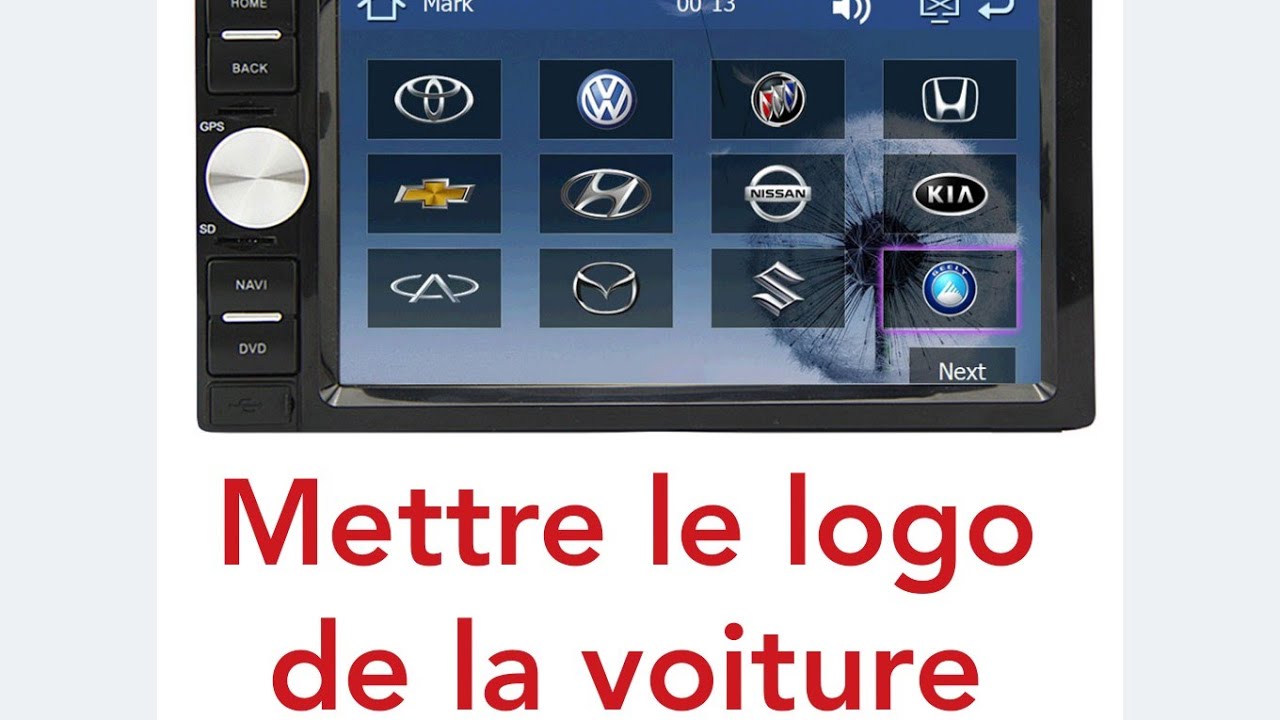 Mettre ou remplacer le logo de l'autoradio a l'allumage - YouTube