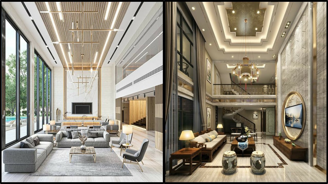 High Ceiling Living Room Decorating Ideas | Living Room Wall Decorating ...