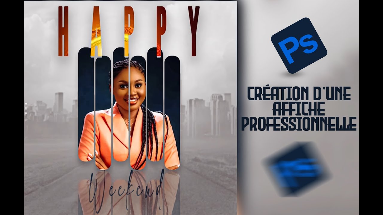 Création d'une affiche professionnelle, TUTO ADOBE PHOTOSHOP - YouTube