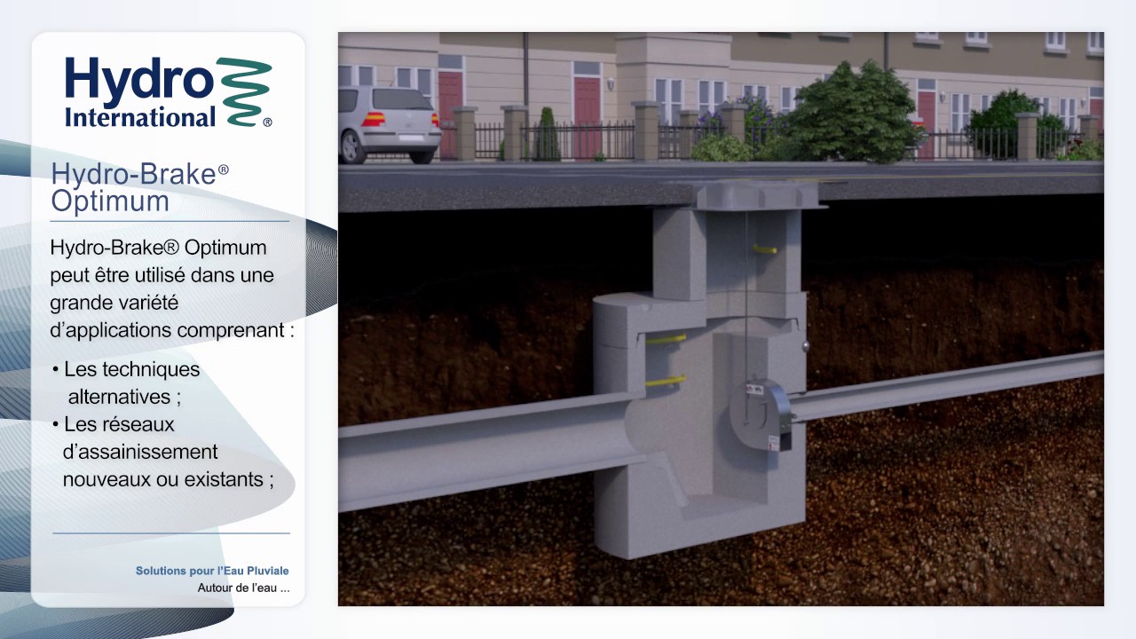 Hydro-Brake® Optimum, Limiteur de débit vortex auto activé - YouTube