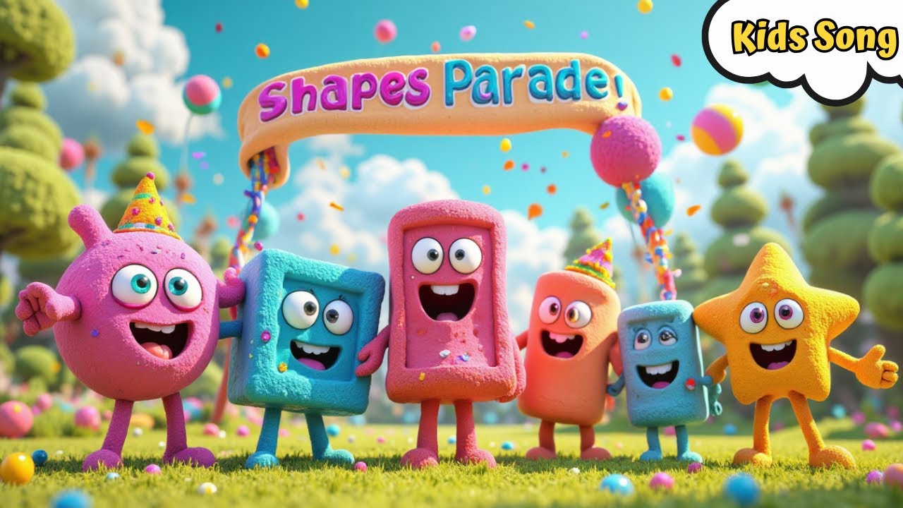 Shapes parade song l shapes song for kids I shapes learning tor kids l ...