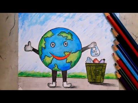 Plastic Mukt Bharat Drawing | How to draw stop plastic | Stop plastic ...