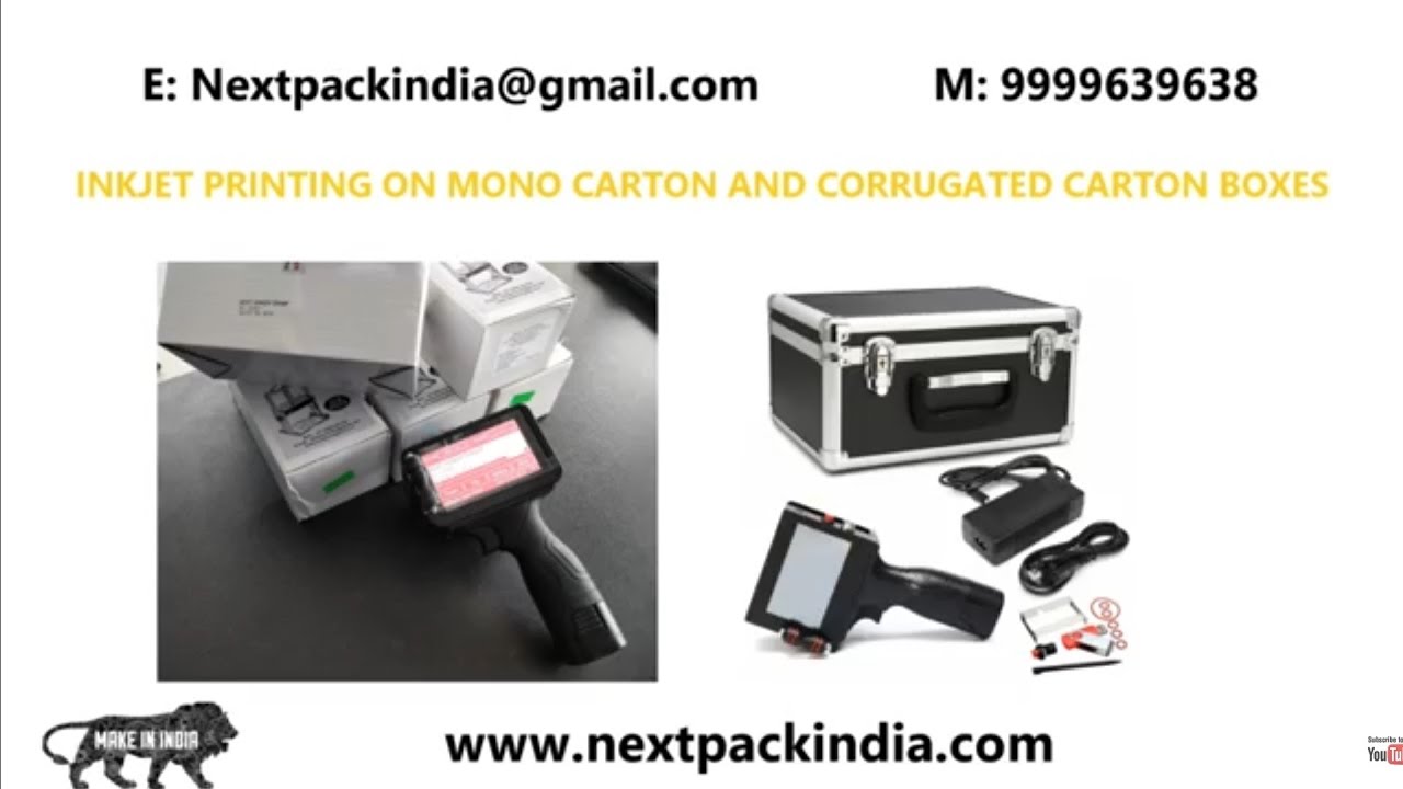 Handheld Inkjet Printer , Original HP Imported Inkjet Engine - YouTube