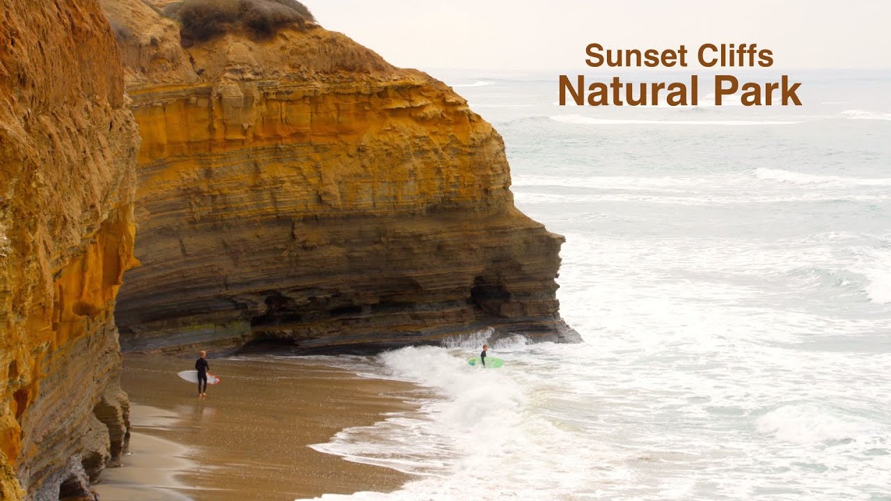 Sunset Cliffs Natural Park south of Ladera Street - YouTube
