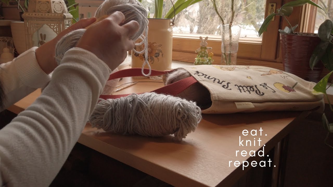 How I Enjoy my Days at Home | new Knitting Project | enjoying the last ...