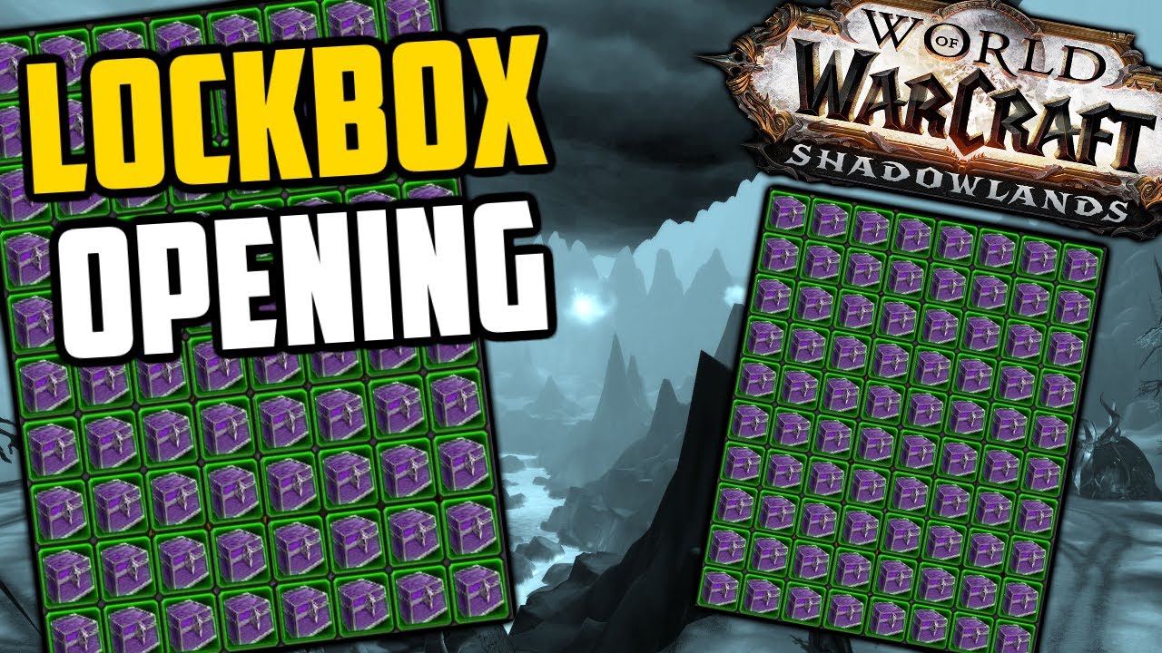 MASSIVE Shadowlands Lockbox Opening - Actually Pretty Decent Amount of Gold! - YouTube