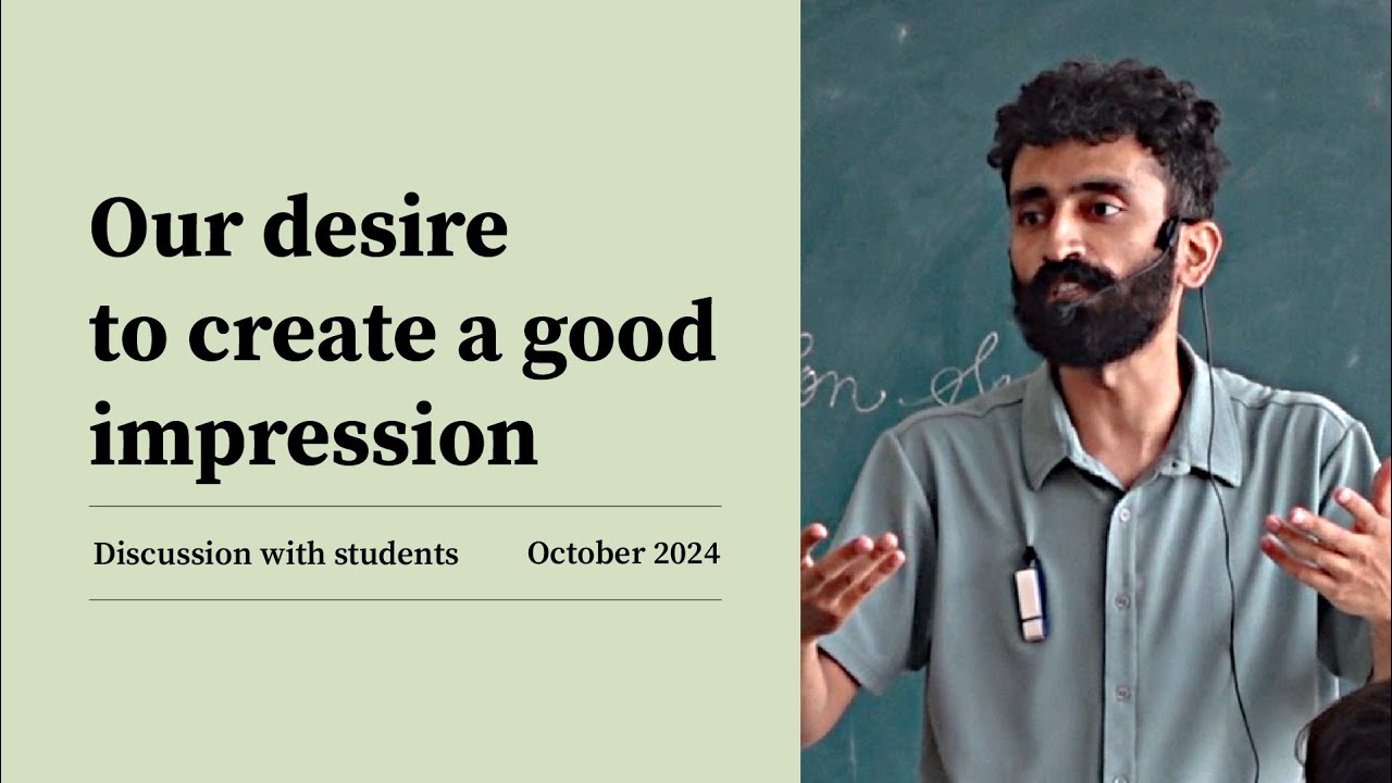 We are concerned with how others view us | Discussion with students ...