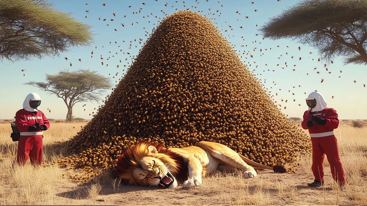 Rescue Team Did the Unthinkable When a Lion Became a Living Hive! - YouTube