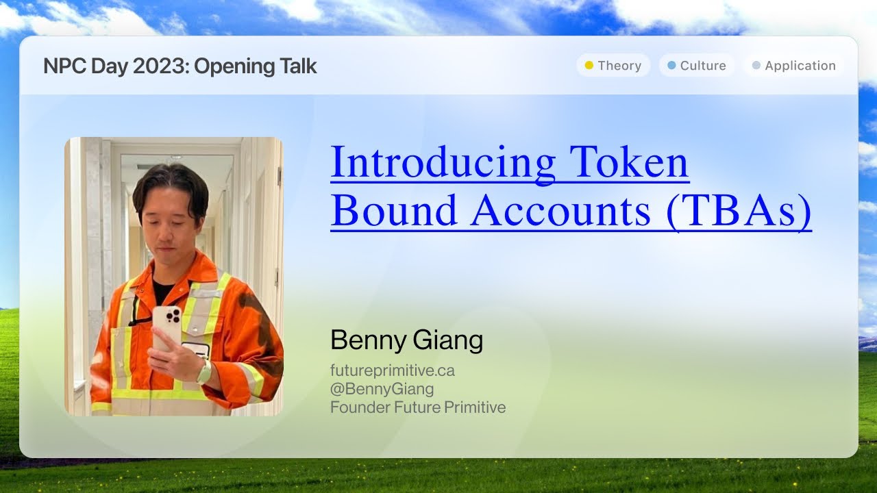 NPC Day - Future Primitive introduces Token Bound Accounts (TBAs) - YouTube