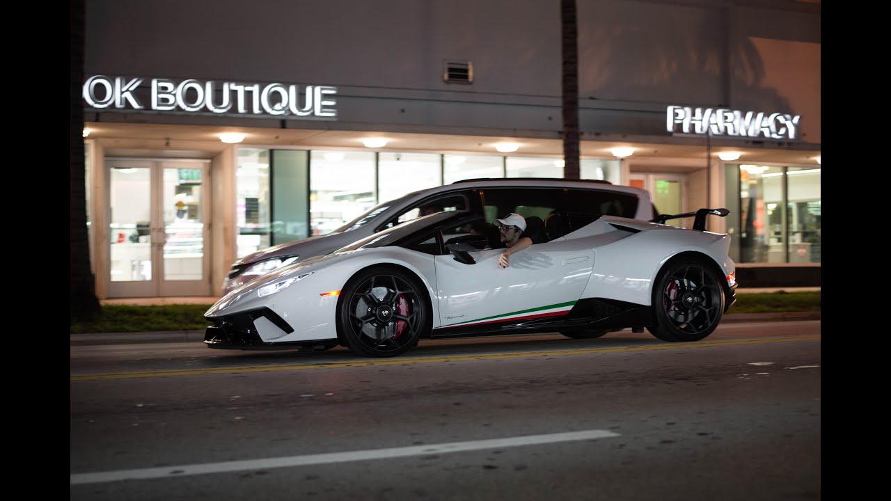 South Beach Supercars - Miami Car Spotting on a Thursday Night - YouTube