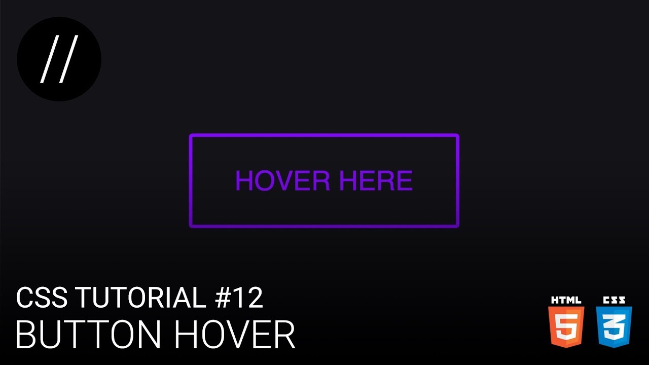 CSS Tutorial #12 — Button Hover [UP/TO/DATE] - YouTube