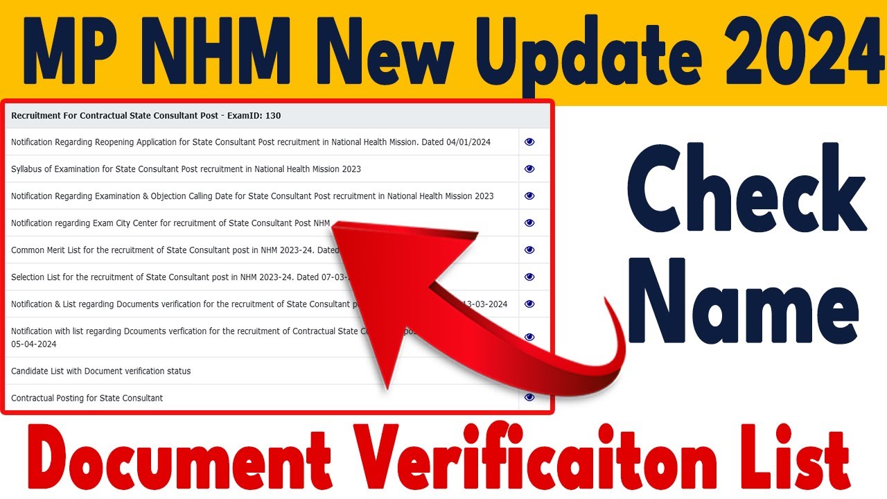 MP NHM New Update 2024 | MP NHM Final Result | MP NHM Samvida Vacancy ...