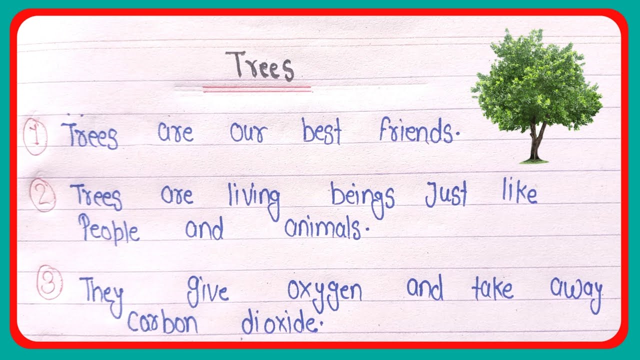 Tree's essay in English 5 lines || 5 lines about Tree's || Tree's - YouTube