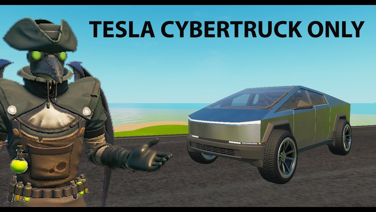 The Tesla Cybertruck Only Challenge In Fortnite! - YouTube