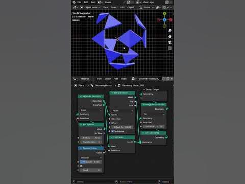 How to make thickness - Blender3D Geometry Nodes(#Shorts) #blender3d #tutorial - YouTube