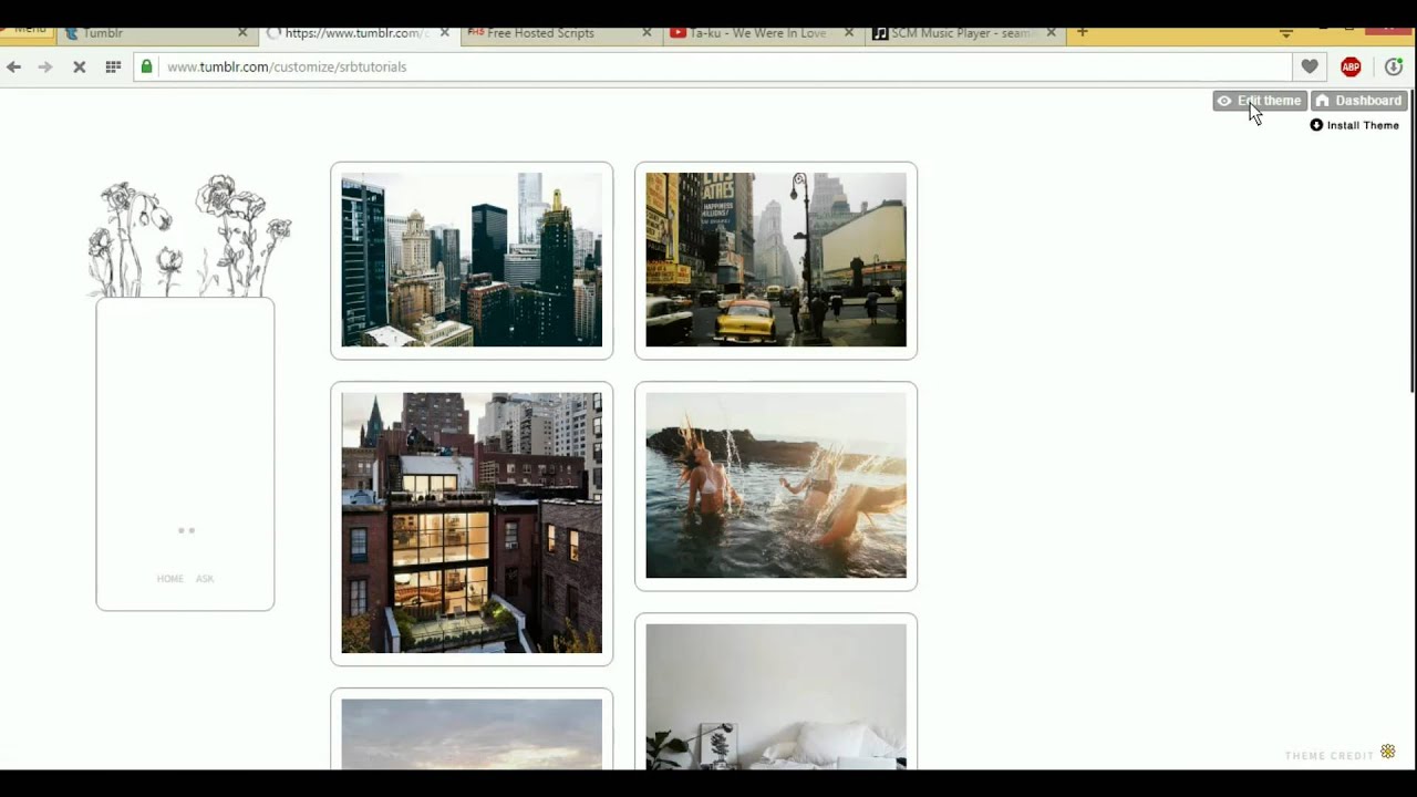 How to Add Online Users Counter / Hit Counter to Tumblr 2016 - YouTube