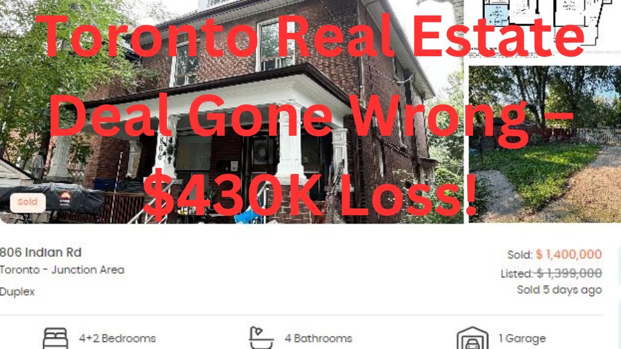 Toronto Real Estate Deal Gone Wrong – $430K Loss! - YouTube