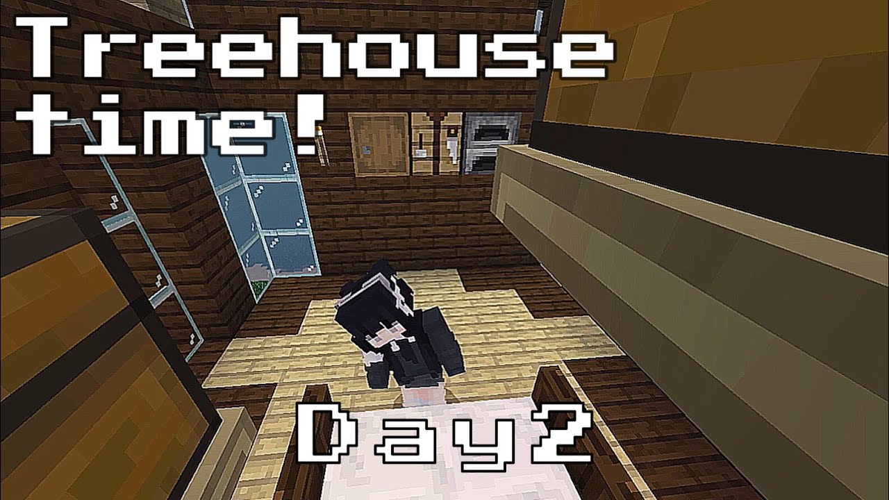 [ MINECRAFT ] building my starter house - simple TreeHouse - YouTube