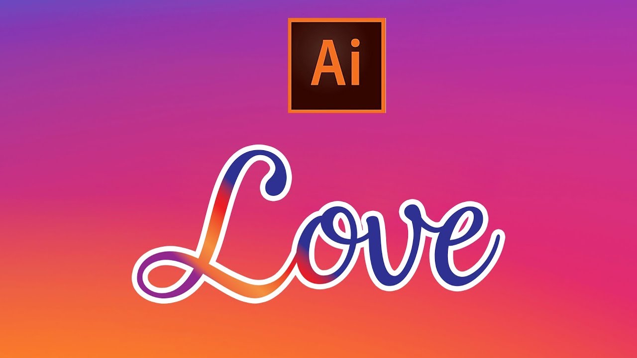 Make Gradient Text ( keep text ) in Adobe Illustrator - YouTube