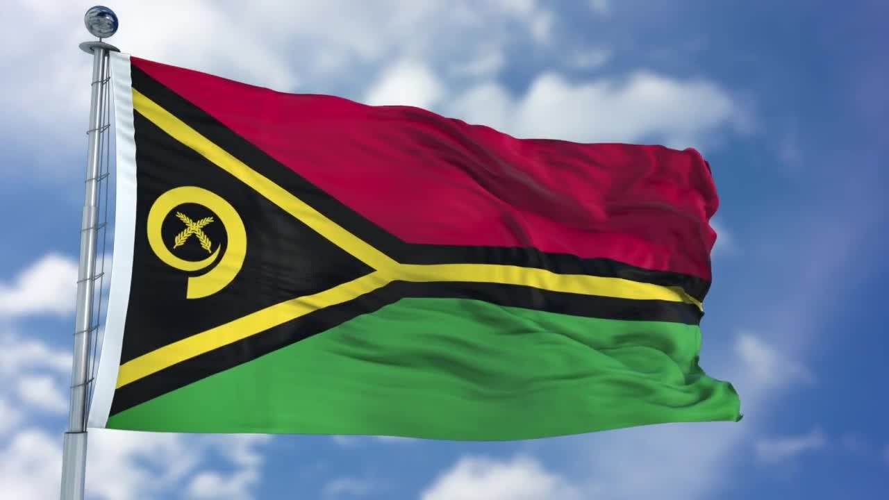 Vanuatu Flag Animation Stock Motion Graphics - YouTube