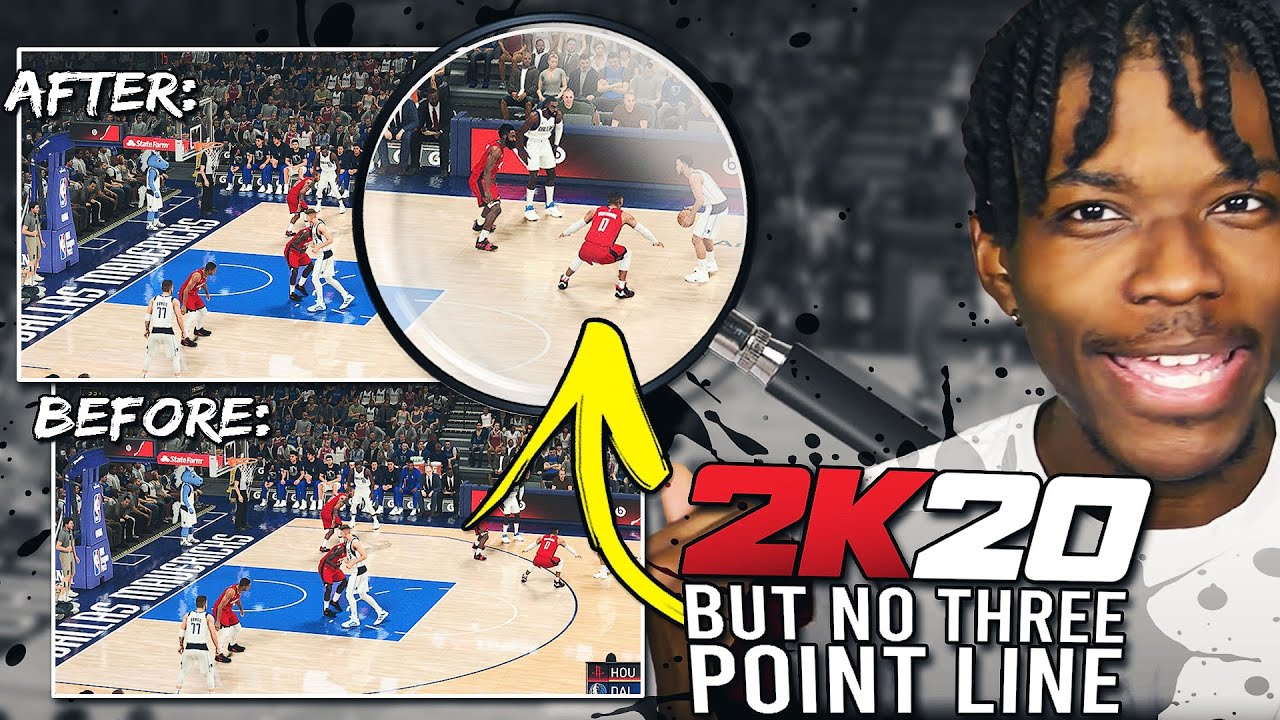 NBA 2K20, But There's No 3 Point Line - YouTube