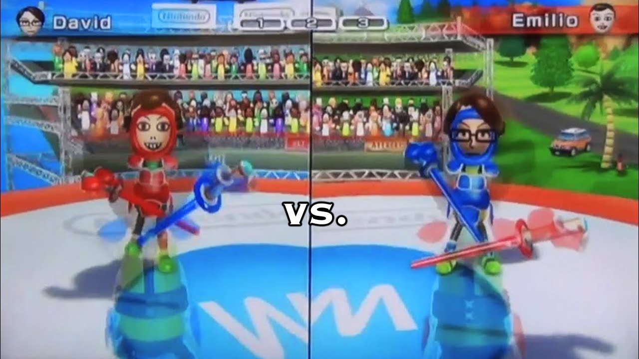 David vs. Emilio in Games | Round 1: Wii Sword Fight - YouTube