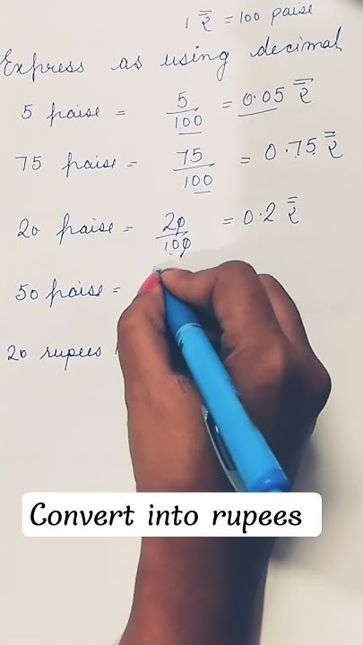 convert paise into rupees ##maths ##mathstricks ##money - YouTube