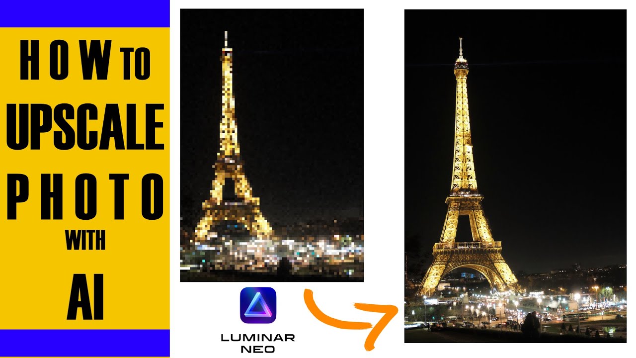 LUMINAR NEO UPSCALE AI AND EDITING FUJI JPEG OF EIFFEL TOWER - YouTube