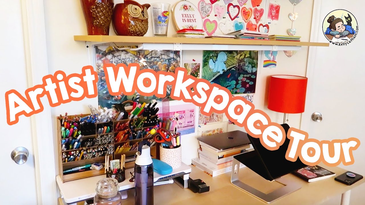 Freelance Artist Desk Set Up - Enjoy a Tour of my New Art Workspace ...
