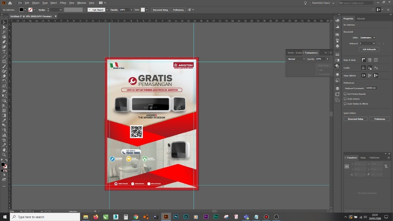 Cara buat Flayer || Design with Adobe Ilustrator - YouTube