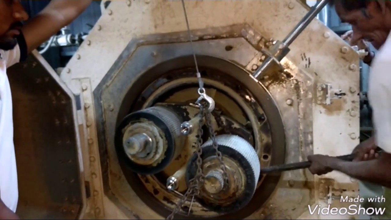 How to change roller in pallet mill - YouTube