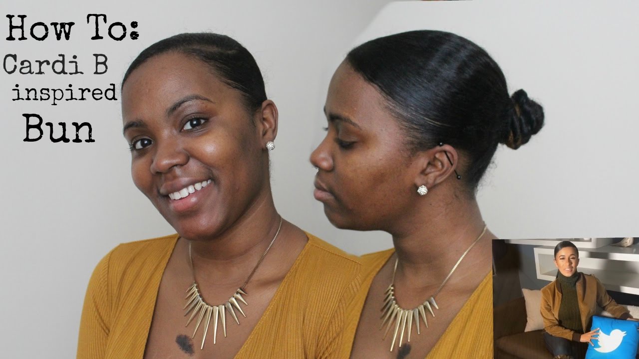 How To: Cardi B Inspired Bun - YouTube