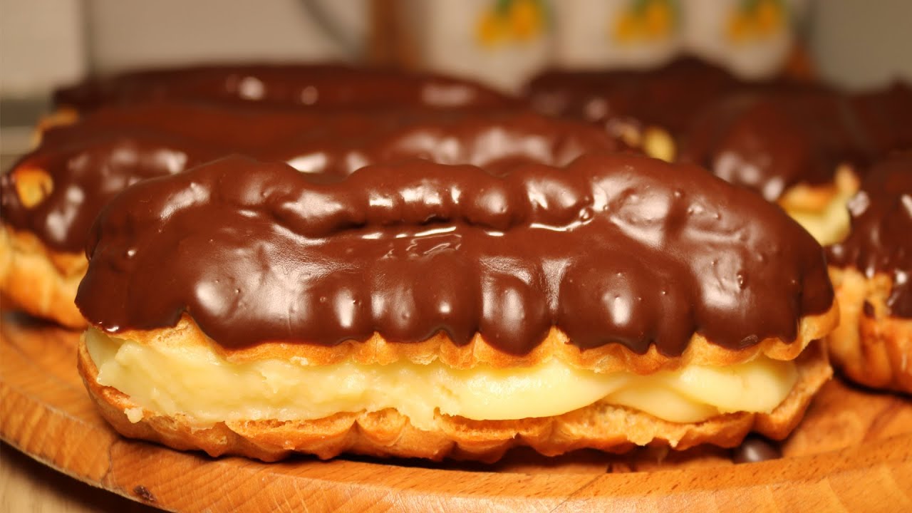 Si te bejme PASTA SHU | Receta profesionale ne shtepi | EKLERA | ÉCLAIR ...