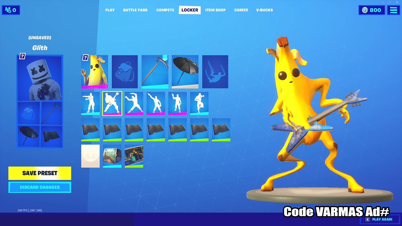 Glitched Peely Skin with Emotes and Dances - Fortnite Chapter 2 Season ...