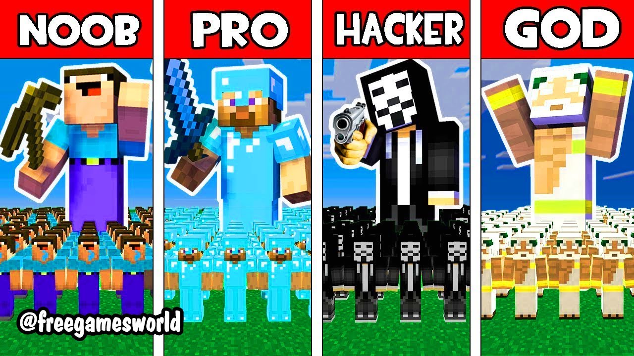 NOOB vs PRO vs HACKER vs GOD - Full Game Walkthrough - Gameplay ...