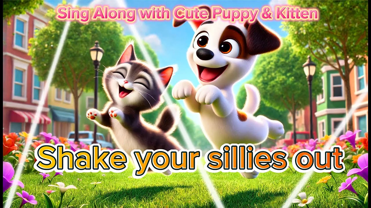 Shake your sillies out | Sing Along with Cute Puppy & Kitten | Most ...