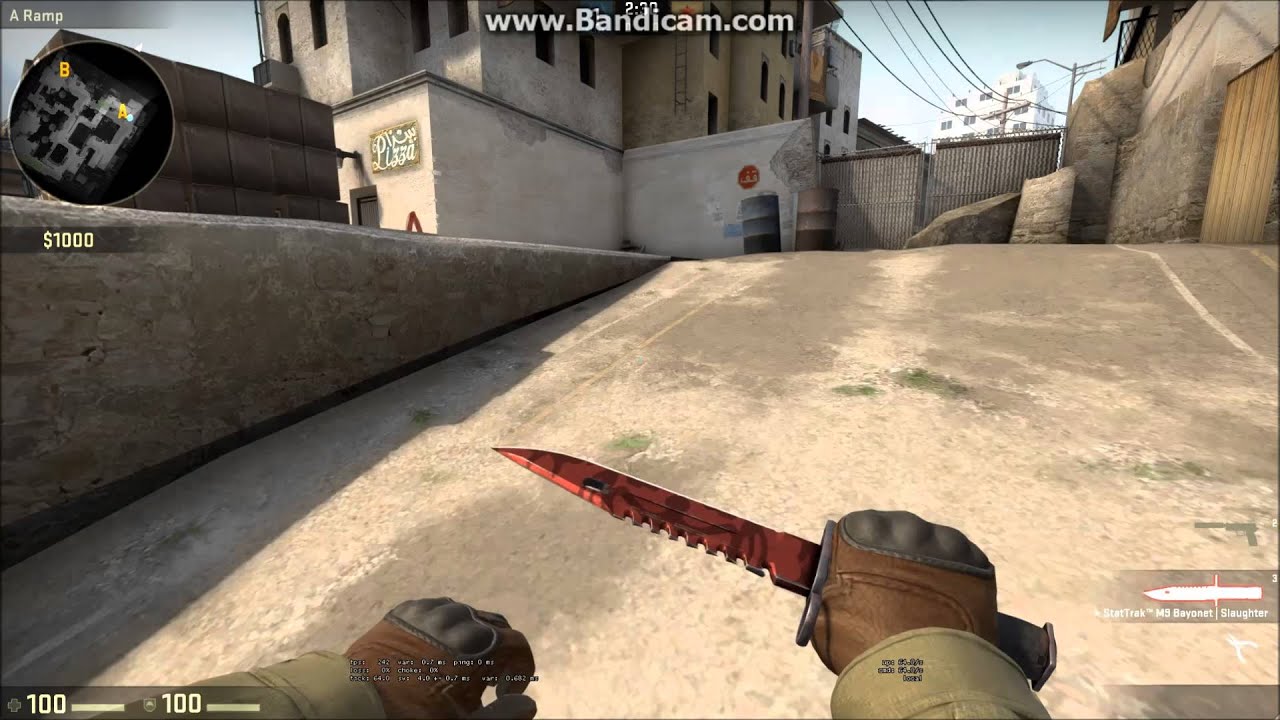 CS:GO Item Showcase: M9 Bayonet Slaughter STATTRAK - Minimal Wear - YouTube