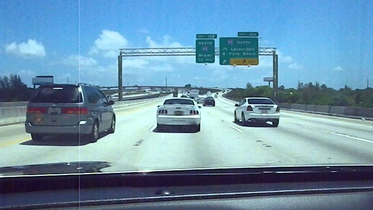 A ride in Hwy 595 Eastbound.... Florida - YouTube