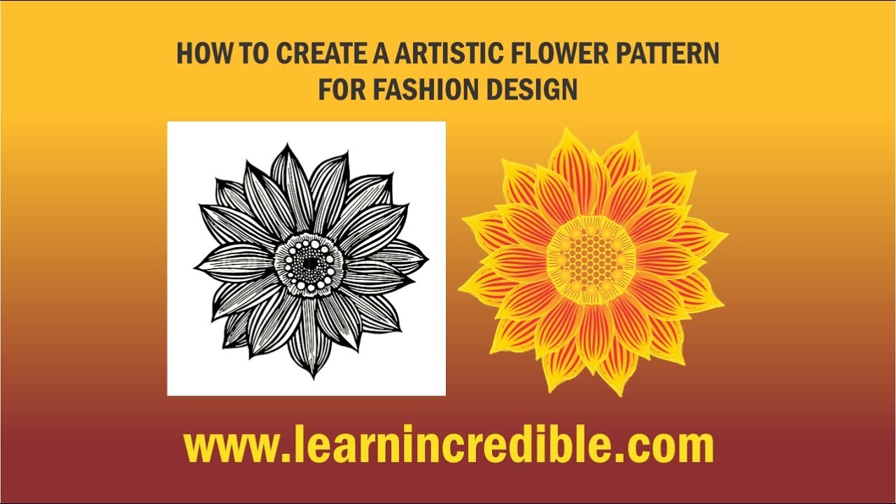 creating a artistic flower in Coreldraw tutorial for fashion design ...
