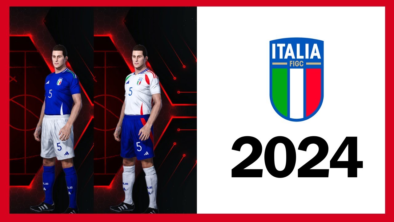 Como Instalar NEW KIT ITALIA 2024 😎 FOOTBALL LIFE PES 2021 PES ...