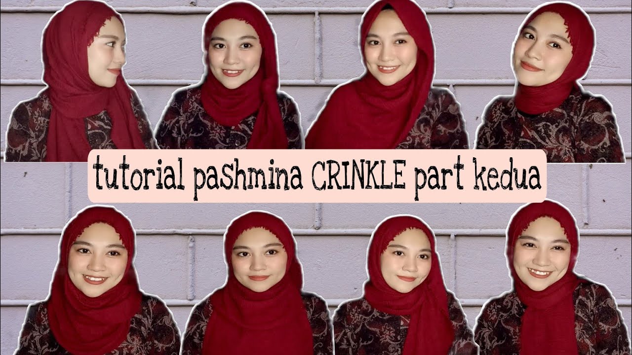TUTORIAL PASHMINA CRINKLE part dua || by Maya Puspita - YouTube