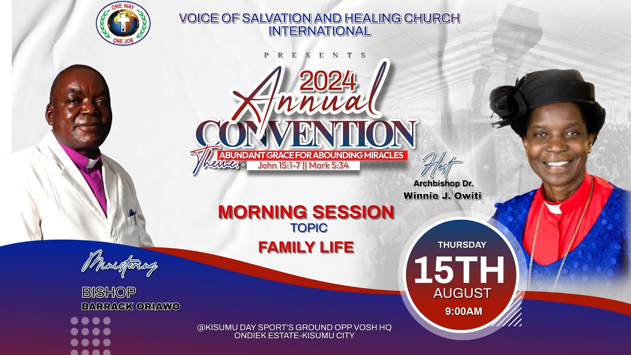 VOSH ANNUAL CONVENTION 2024 || THURSDAY 15TH AUGUST | MORNING SESSION ...