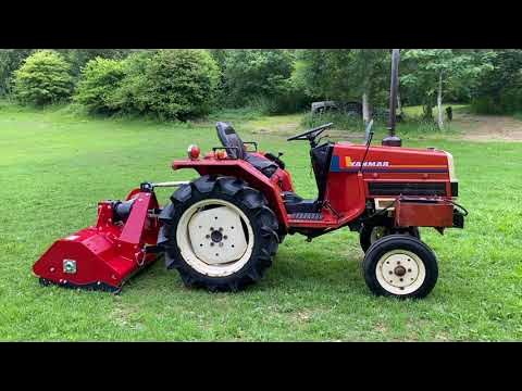 YANMAR F17 2WD Compact Tractor & New 4FT Flail Mower - YouTube