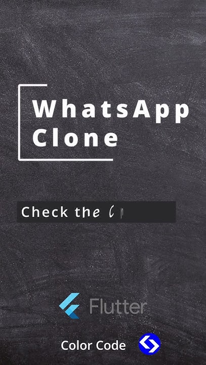 Whatsapp Mobile App Clone Design Using Flutter Colorcode Fluttertutorial Flutter