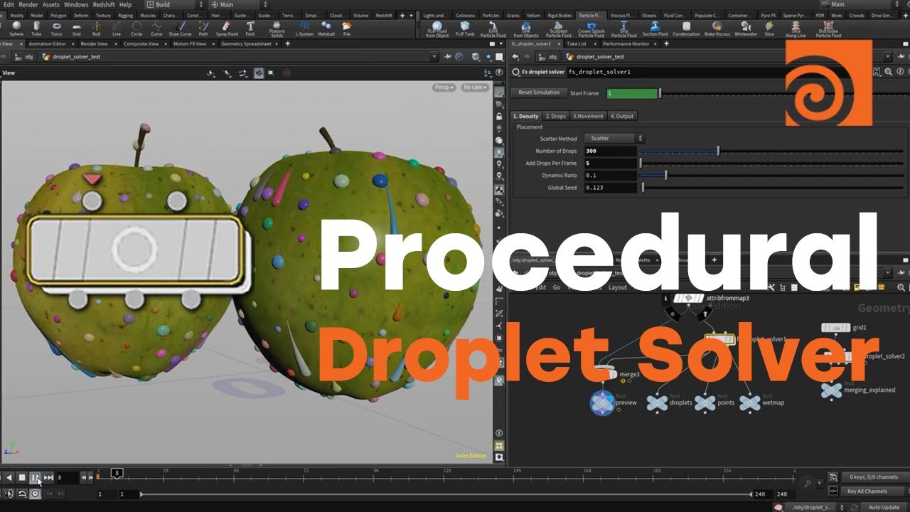 Procedural Droplet Solver for Houdini - YouTube