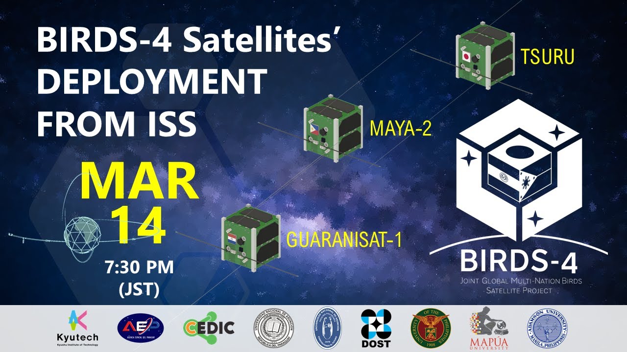 BIRDS-4 Satellites' Deployment from ISS [Live Stream] - YouTube