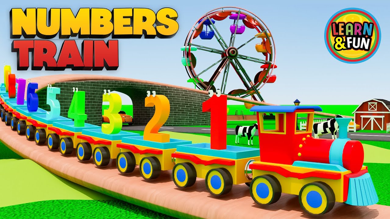 Number Train for Kids Learning | Numbers Fun Learning Learn 123 numbers ...