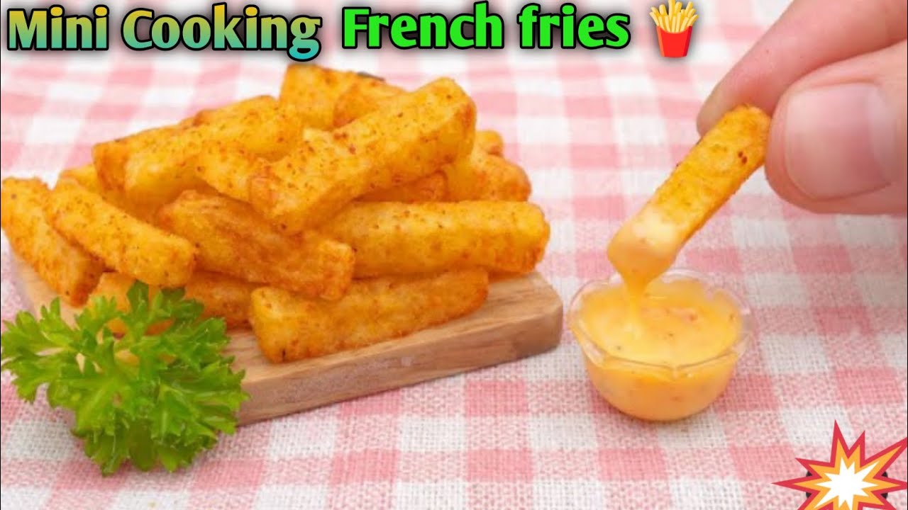 Miniature Cooking Crispy French Fries Recipe|Mini Cooking French fries ...